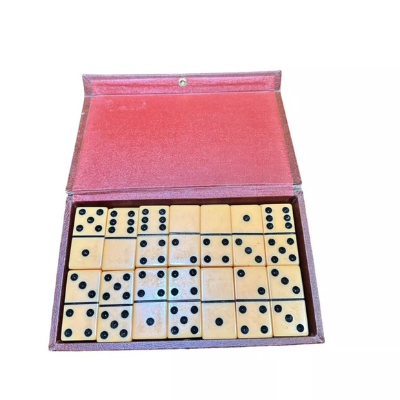 bakelite | Games | Vintage Bakelite Crisloid Top Grade Double Six Set ...